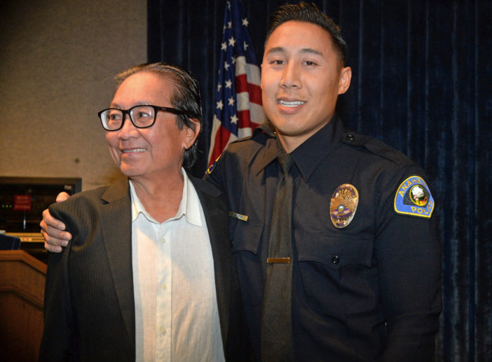 Anaheim PD promotes three and welcomes trio of new officers to its ...