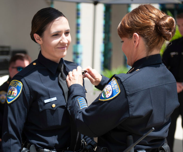 Four move up the ranks and 15 join the Beverly Hills Police Department ...