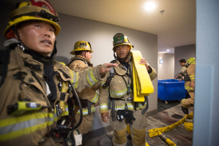 Anaheim firefighters practice high-rise techniques - Behind the Badge
