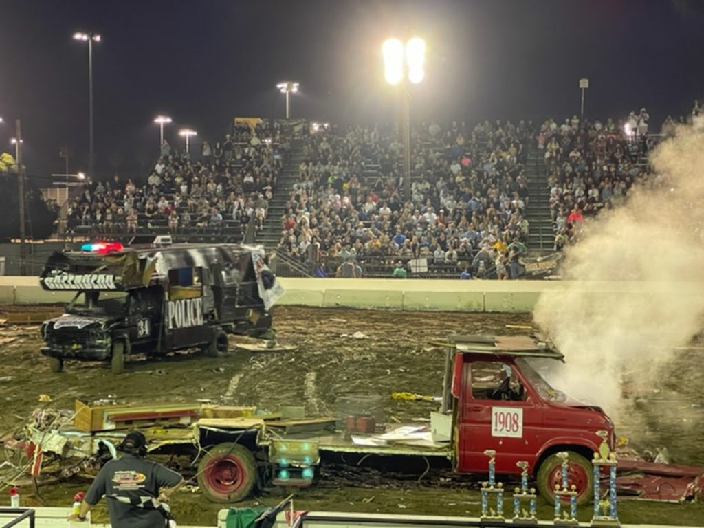 Tustin Police Chief defends title at OC Fair Demolition Derby - Behind ...