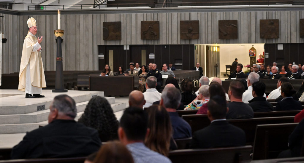 Special Mass at Christ Cathedral celebrates those who wear blue ...